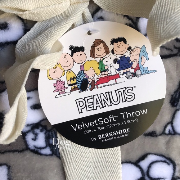 Peanuts | Bedding | Peanuts Grey Valentines Throw With Hearts | Poshmark